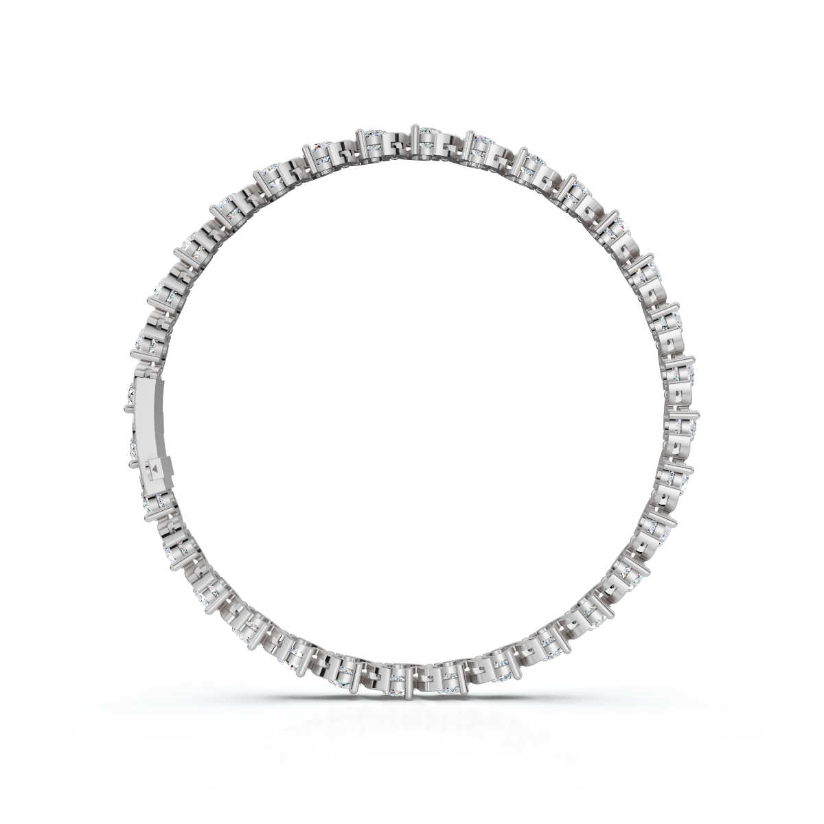 S Shaped Lab Grown Diamond Tennis Bracelet - Sparkle with Eco-Friendly Elegance!
