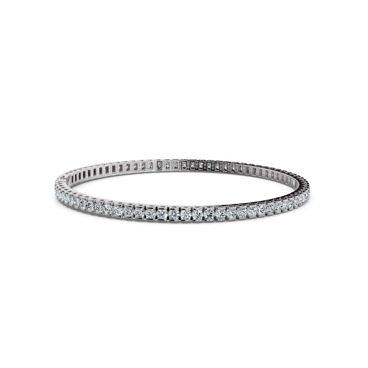 14K White Gold Channel Lab Grown Diamond Tennis Bracelet(2 3/4 ct. tw) | The Art Of Jewels