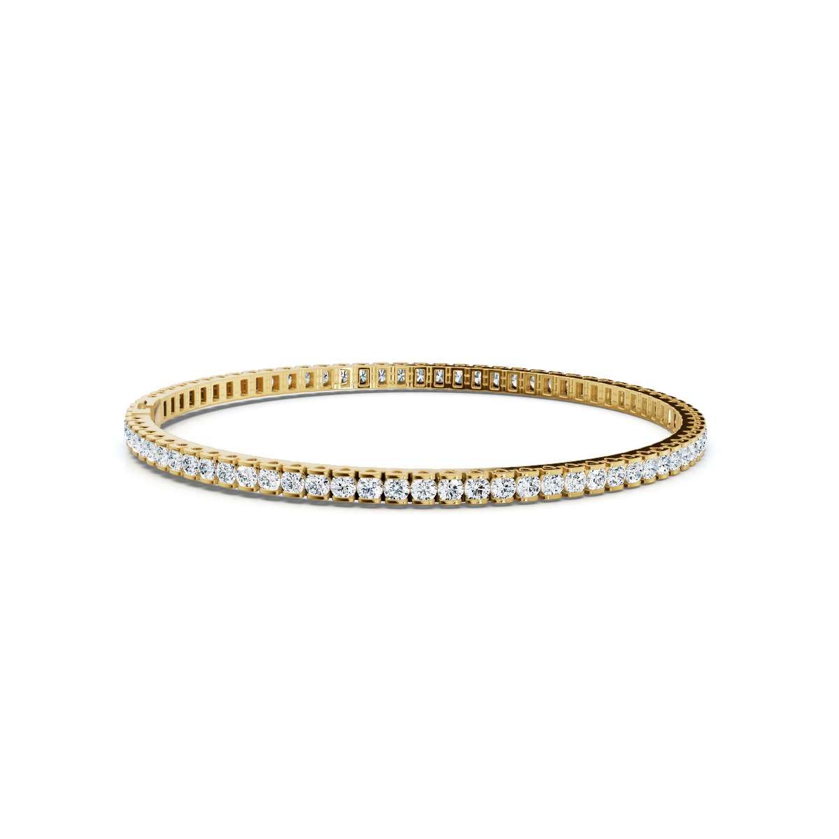 14K Yellow Gold Channel Lab Grown Diamond Tennis Bracelet(2 3/4 ct. tw) | The Art Of Jewels