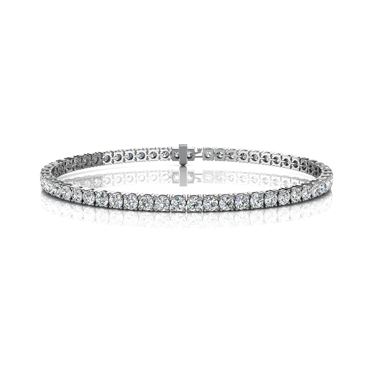 Timeless Four Prongs Lab Grown Diamond Tennis Bracelet