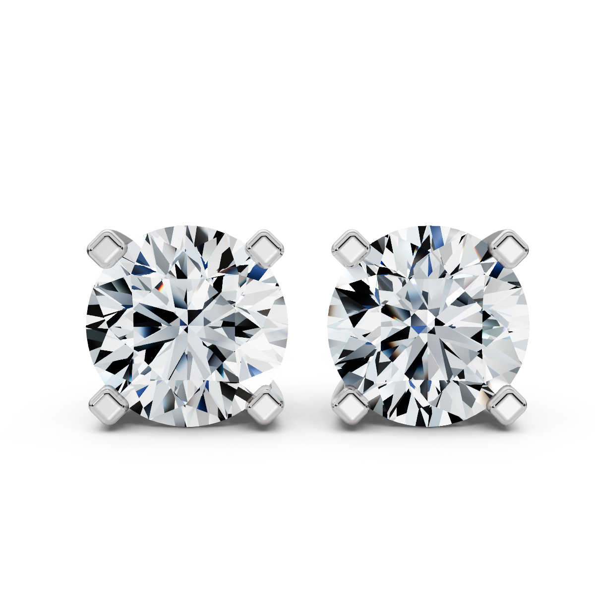 Push Back Martini Round Lab Grown Diamond Studs | Superb Design!