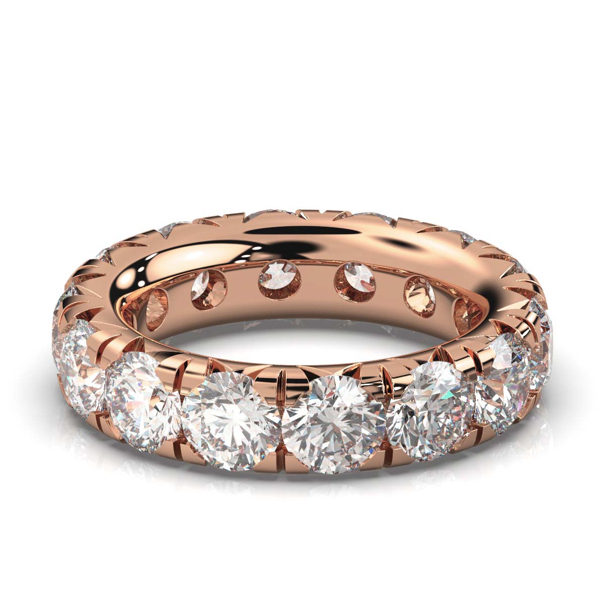 14K Rose Gold Miriam Lab Grown Diamond Eternity Band (8 ct. tw) | The ...