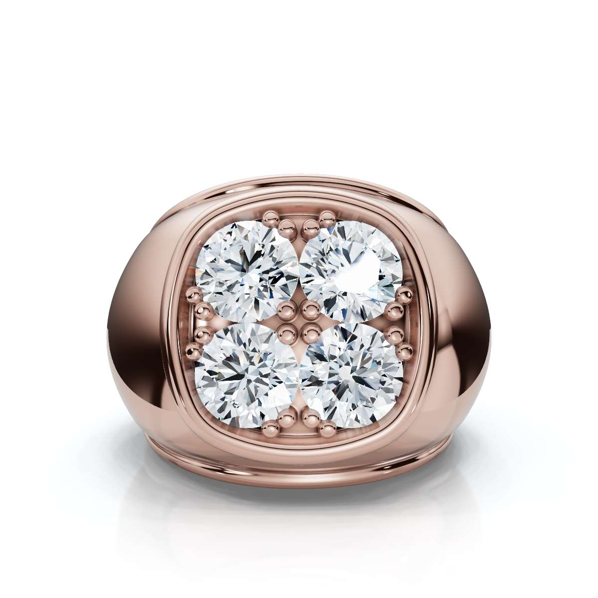 14K Rose Gold Kyson Round Lab Grown Diamond Anniversary Band (4.00 ct ...