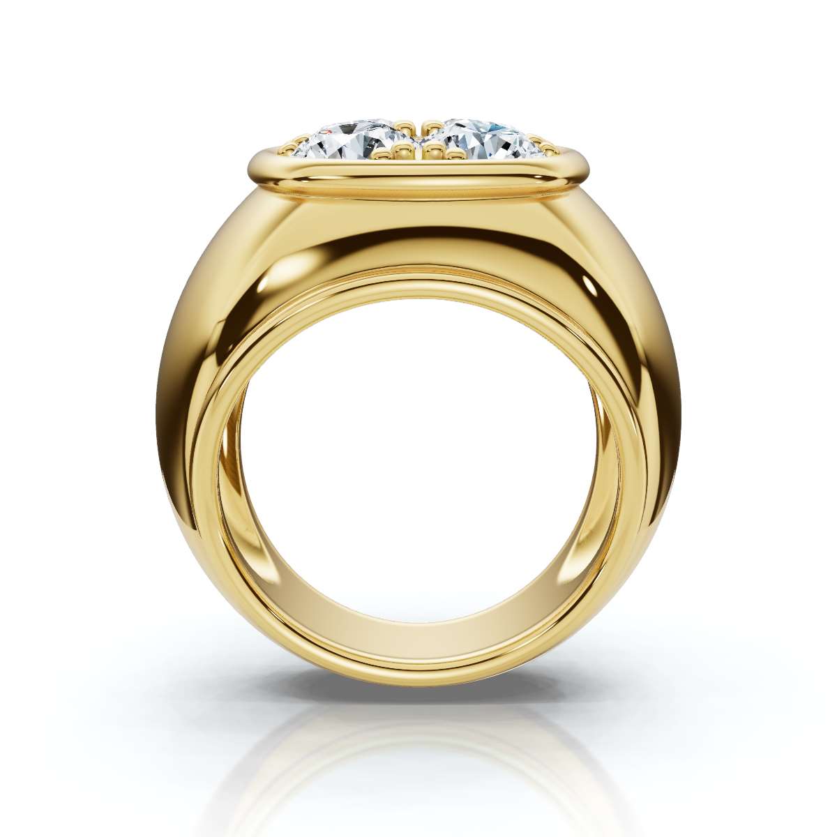14K Yellow Gold Kyson Round Lab Grown Diamond Anniversary Band (4.00 ct ...